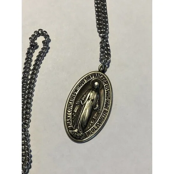 Jewelry | Vintage Catholic Medal Mary Conceived Without Sin Pray For Us ...